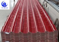 China 1050mm Width ASA Spanish Bamboo Roof Sheet Brick Red Color for sale