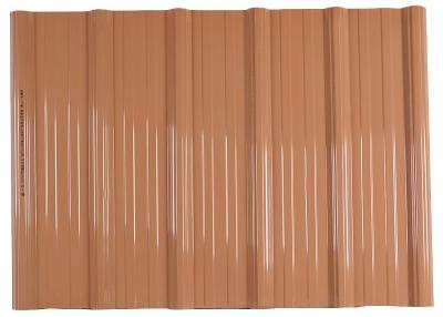China Corrugated Shape Waterproof Plastic PVC Roof Tiles With Accessories 1130mm Width for sale