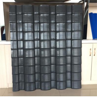 China 2.5mm Little Green Synthetic Resin Roof Tile Waterproof For Pavilion Fire Resistance for sale