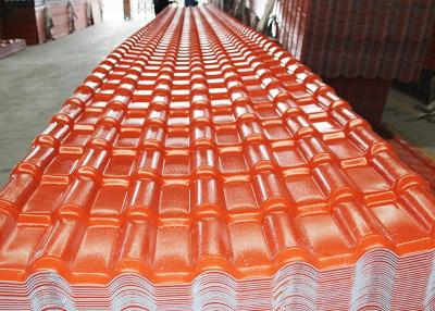 China 2.5mm Thickness ASA Embossed Synthetic Resin Roof Tile For Building for sale