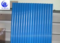 China Building Material Waterproof Corrugated Pvc Panels / Tinted Plastic Roofing Sheets for sale