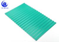 China Colored Light Weight UPVC Roofing Sheets Shining Surface 60 Degree Round  Wave Style for sale