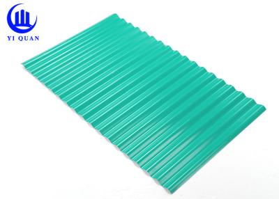 China Colored Light Weight UPVC Roofing Sheets Shining Surface 60 Degree Round  Wave Style for sale