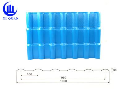 China Waterproof performance corrugated pvc plastic synthetic resin roof tile for sale