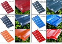 China Color Coated Corrugated Pvc Synthetic Resin Roof Tile Spanish Style 1050mm Width for sale