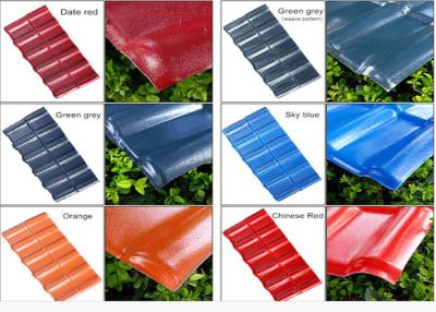 China Color Coated Corrugated Pvc Synthetic Resin Roof Tile Spanish Style 1050mm Width for sale