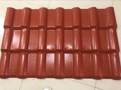 China Red ASA Coated Synthetic Resin Residential Roof Tile High Weather Resistant for sale