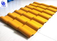 China Asa Synthetic Resin Roof Tile , Spanish Bamboo Wave Pvc Roofing Sheets for sale