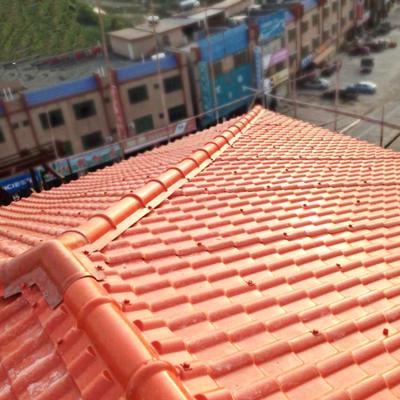 China Waterproof Plastic Traditional Chinese Roof Tiles 2.3-3.0mm Thick for sale
