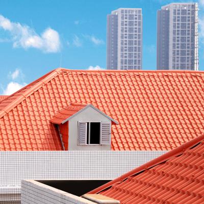 China ASA Synthetic Resin Roof Tile Waterproof Fire Retardant B1 Rated for sale
