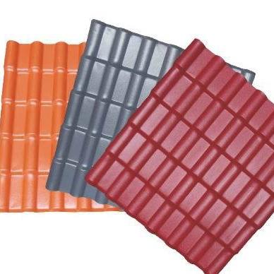 China ASA Synthetic Resin Roof Tile 2.5mm Spanish Bamboo Wave for sale