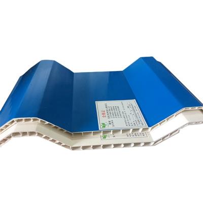 China 930mm PVC Hollow Roof Sheet 10mm Thick Twin Wall Design for sale