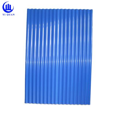 China Spanish PVC Roof Tiles 1.5mm-3.0mm UPVC Trapezoidal 1000mm Width for sale