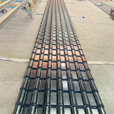 China ASA Synthetic Resin Roof Tile 1050mm Width Windproof Impact Resistant for sale