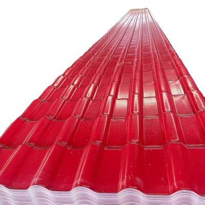 China ASA Spanish Bamboo Wave Resin Roof Tile 2.5mm 1050mm Width for sale
