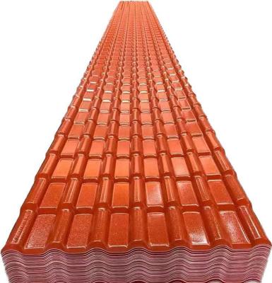 China ASA Spanish Bamboo Wave Roof Tile 1050mm x 2.5mm Fireproof for sale