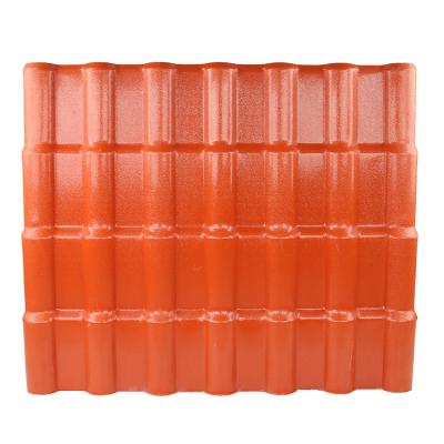 China ASA Synthetic Resin Roof Sheet 2.5mm 1050mm Spanish Bamboo Wave for sale