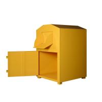 China Durable Clothing Donation Box Powder Coating Recycling Bin for sale