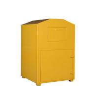 China Durable Clothing Donation Box Powder Coating Recycling Bin for sale