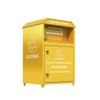 China Durable Clothing Donation Box Powder Coating Recycling Bin for sale