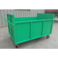 China Commercial / Industrial / Construction Square Hand Trailer Rotomolded Steel Truck Cart Trolley With 4 Wheels for sale