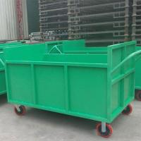 China Commercial / Industrial / Construction Square Hand Trailer Rotomolded Steel Truck Cart Trolley With 4 Wheels for sale