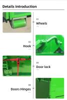China Roll on Roll Off Dumpster Waste Receptacles Hook Bin 30 Cubic Meter Container for sale