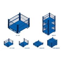 China Waste Treatment Metal Stackable Storage Cage Steel Collapsible Wire Mesh Container for sale