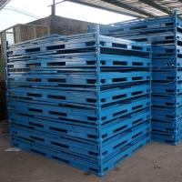 China Waste Treatment Metal Stackable Storage Cage Steel Collapsible Wire Mesh Container for sale