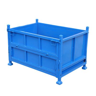China Heavy Duty Warehouse Steel Storage Cage Foldable And Stackable Customized Color for sale