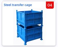 China Heavy Duty Warehouse Steel Storage Cage Foldable And Stackable Customized Color for sale