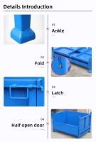 China Heavy Duty Warehouse Steel Storage Cage Foldable And Stackable Customized Color for sale