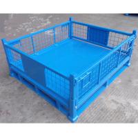 China 1000L/H Wire Mesh Steel Storage Cage Galvanized Stackable Pallet Cages for sale
