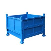 China Heavy Duty Collapsible Steel Storage Cage Stackable Foldable Wire Mesh Storage Cage for sale