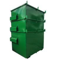 China 1.5m Open Top Waste Skip Bins Stackable Waste Management Skip Bins for sale