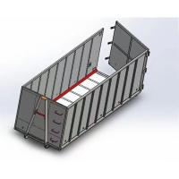 China HLB-02 Mobile Skip Bin Trailer Hook Lift Bins With Epoxy Primer And Topcoat Customized for sale