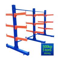 China Customized Color Heavy Duty Cantilever Racking Metal Garage Shelves For Warehouse for sale