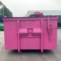 China Heavy Duty Roll Off Dumpster 10 - 40 Yard Reinforced Steel Construction Debris Container for sale
