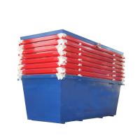 China 6 Cbm Outdoor Stackable Metal Bins Industrial Waste Chain Lift Bins Opten Top Skip Hopper for sale