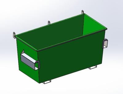 China 20 Yard Waste Open Top Skip Bin For Construction Waste Collection for sale