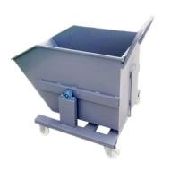China 1.5 Cbm Industrial Forklift Tipping Skip Self Dumping Steel Forklift Hoppers for sale