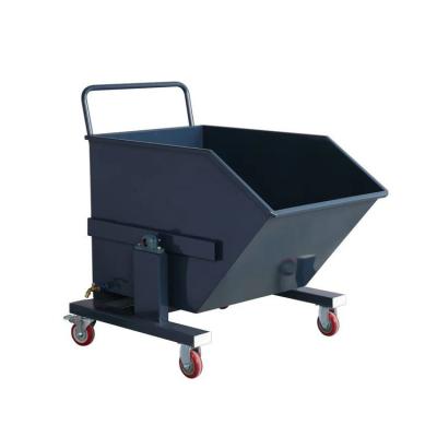 China Customizable Large Capacity Forklift Tipping Bin Waste Self Dumping Scrap Metal Bin for sale
