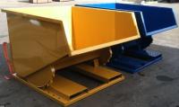 China Tilting Hopper Truck Metal Dump Truck Skip Bins Waste Container For Waste Treatment for sale