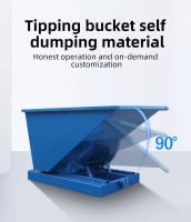 China Self Dumping Forklift Hopper Light Duty Steel Self Tipping Hopper for sale