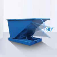 China Metal Self Dumping Hopper Tipping Bins 2 Yard Standard 6000 Lb Capacity for sale