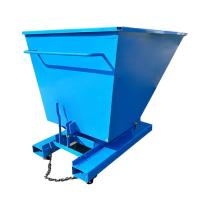 China 4ft Wide Self Dumping Hopper Forklift Bin Waste Management Skips for sale