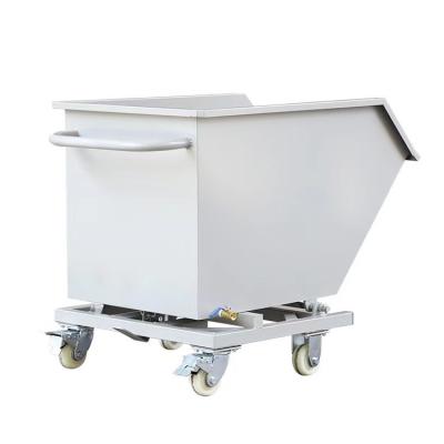 China Quick Release Steel Self Dumping Hopper Tipper Bin Zero Residual Waste Design for sale