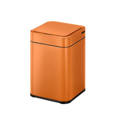 China Square Electric Smart Garbage Bin Home Trash Can With Lid And Automatic Sensing for sale