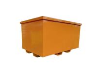 China Heavy Duty Steel Transfer Bin Forklift Metal Scrap Collection Waste  Bin for sale