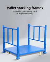 China Industrial  Heavy Duty Steel Pallet Stacking Pallets With Wheels for sale
